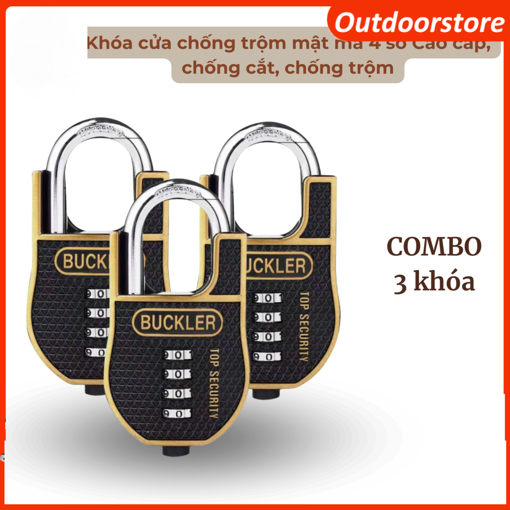 [Hỏa tốc HCM] Ổ khóa mật mã 4 số cao cấp Blucker, chống cắt, chống nước ...