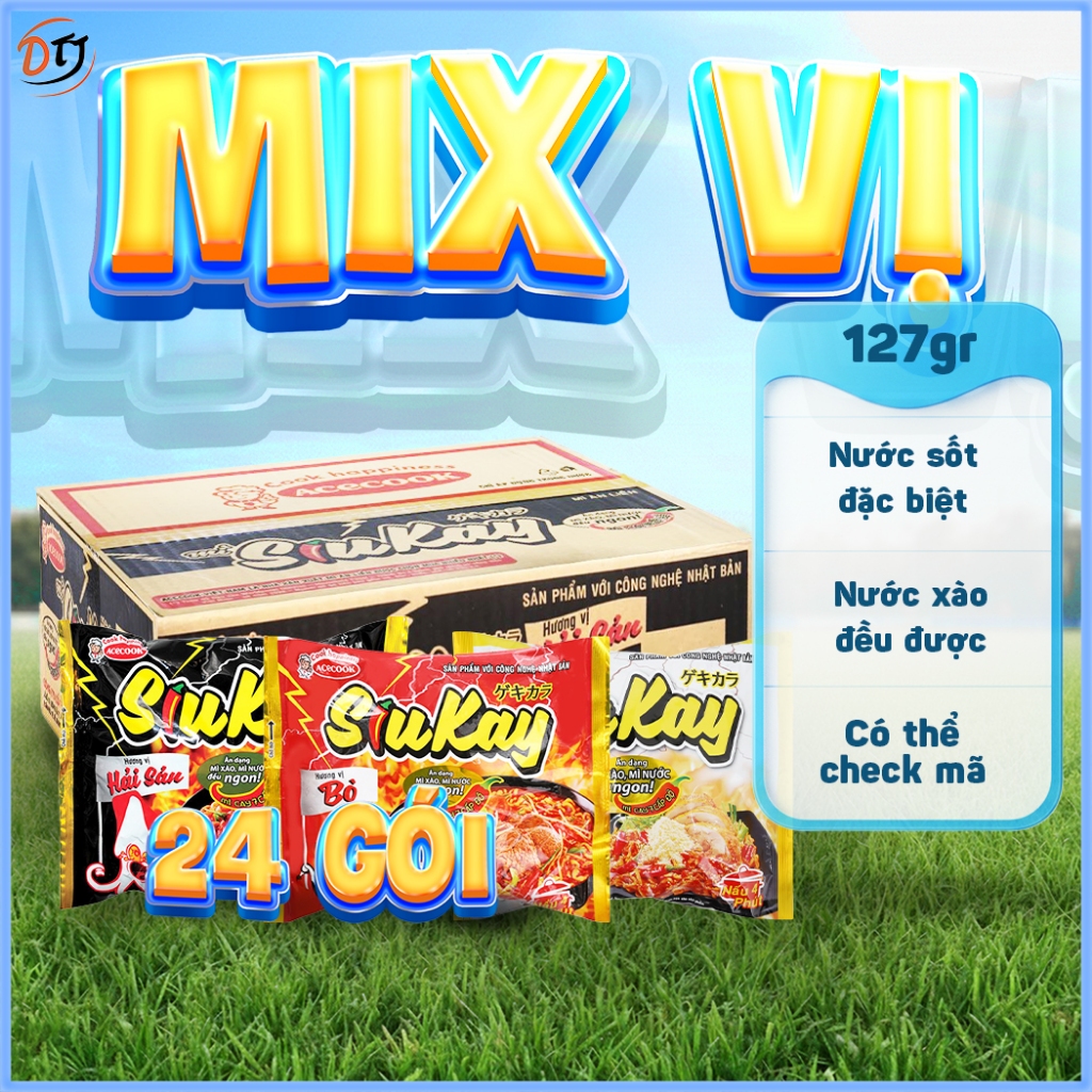 Mì Siukay Bò – Gà – Phô Mai Ăn Liền – Sợi Dai, Sốt Đậm Đà | Shopee Việt Nam