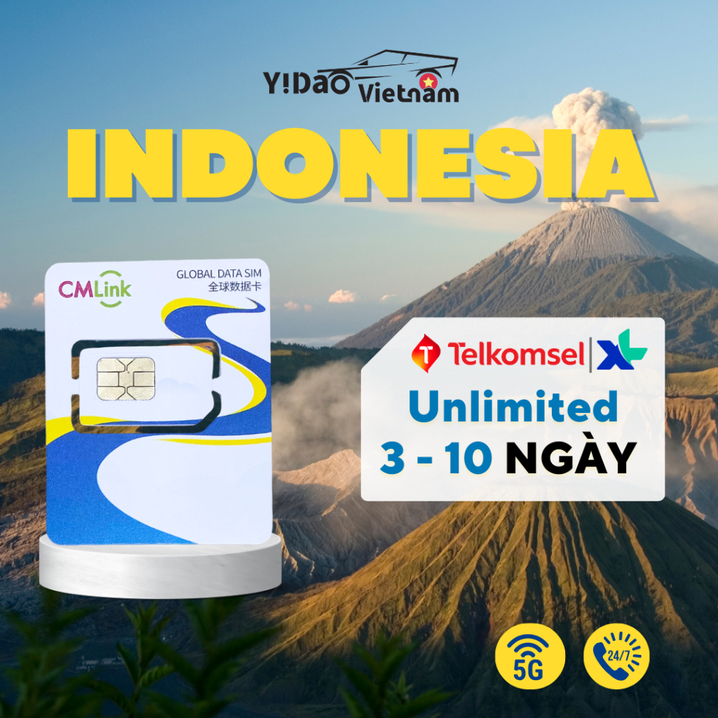 Sim Indonesia 3 - 10 Ngày, Sim Du Lịch Indonesia Tốc Độ Cao 4G/5G, Nhà ...