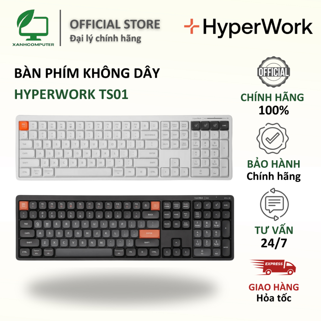 Bàn Phím Không Dây HyperWork 𝗦𝗶𝗹𝗲𝗻𝘁𝗞𝗲𝘆 TS01 Bluetooth | Shopee Việt Nam
