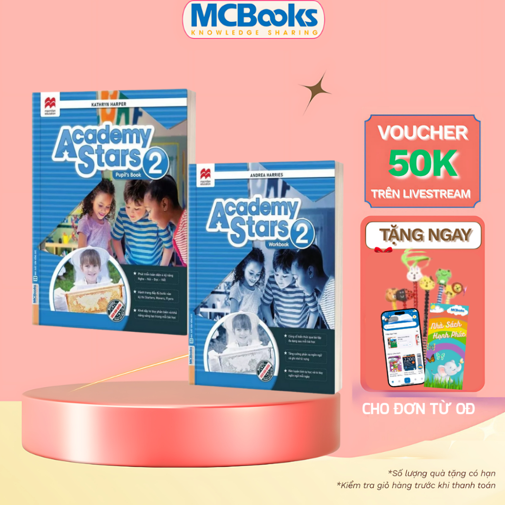 Sách - Academy Stars Pupil’s Book 2+ Workbook 2 - Sách học tiếng Anh cho trẻ chuẩn Cambridge ...