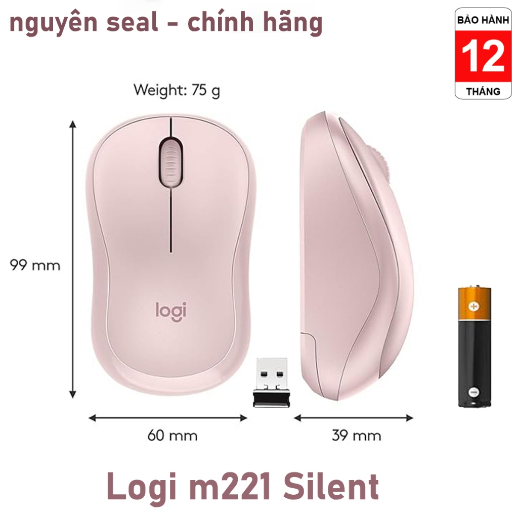 Chuột không dây Logi M221 (silent) và M240 bluetooth (silent) | Shopee ...