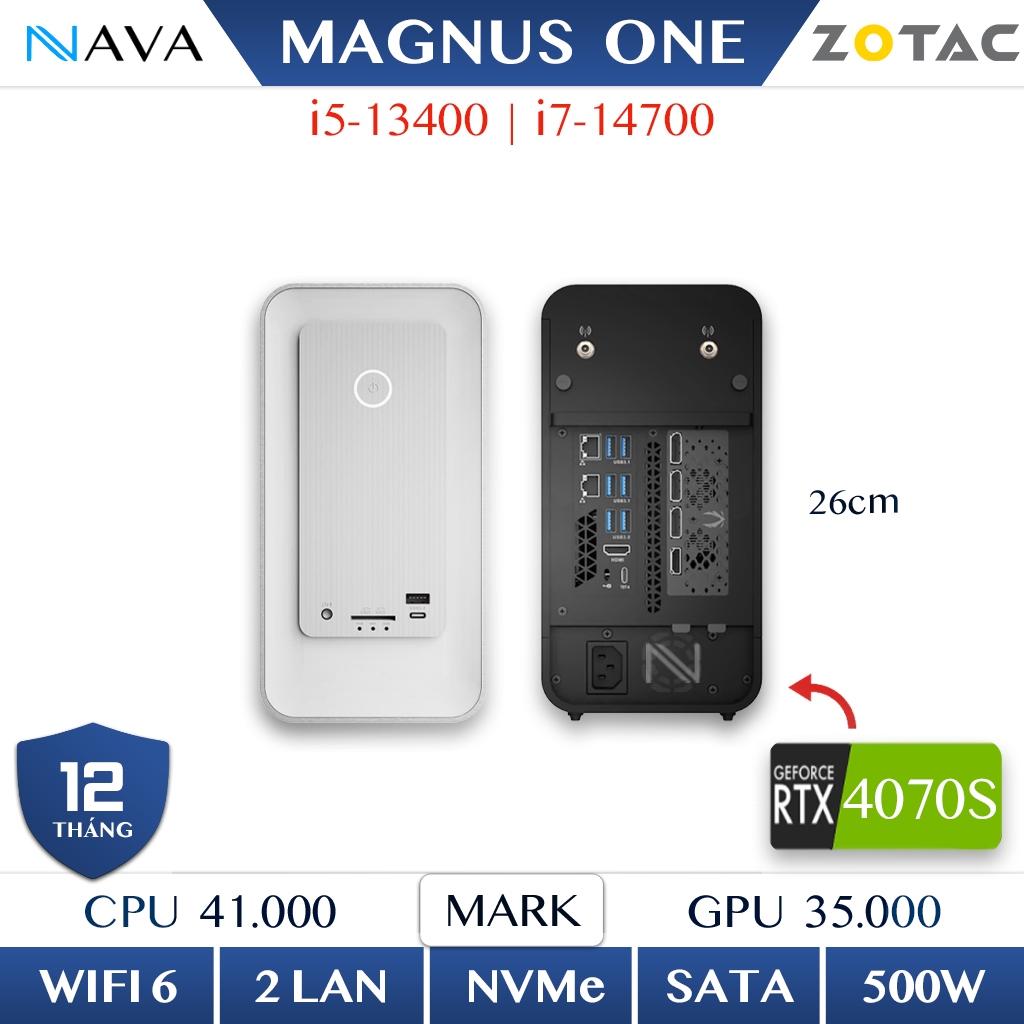 Mini PC ZOTAC MAGNUS ONE ERP74070C i7-14700 | RTX 4070 SUPER DDR5 ...