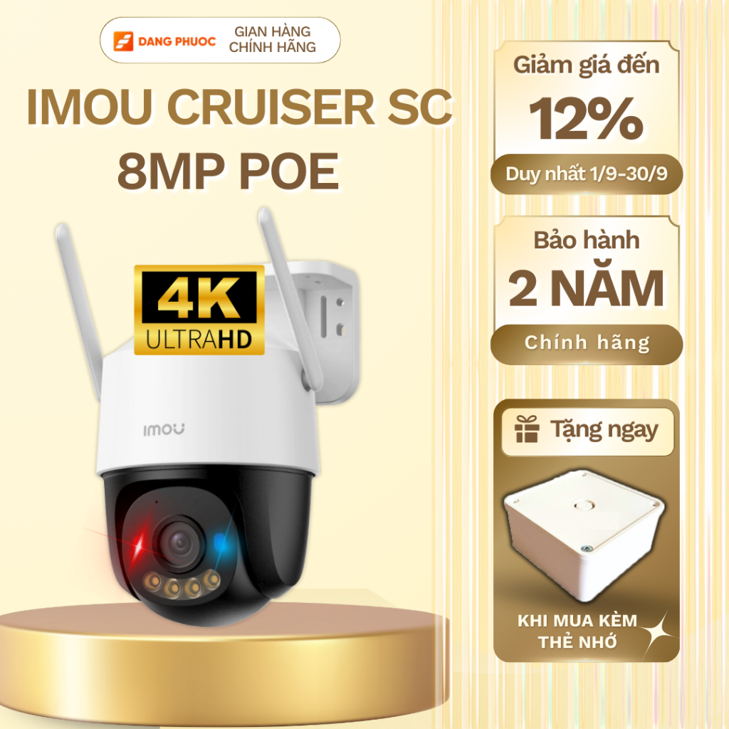 Camera IMOU ngoài trời K7FP 8MP/5MP/3MP (Cruiser SC) xoay 360 độ, K7FP ...