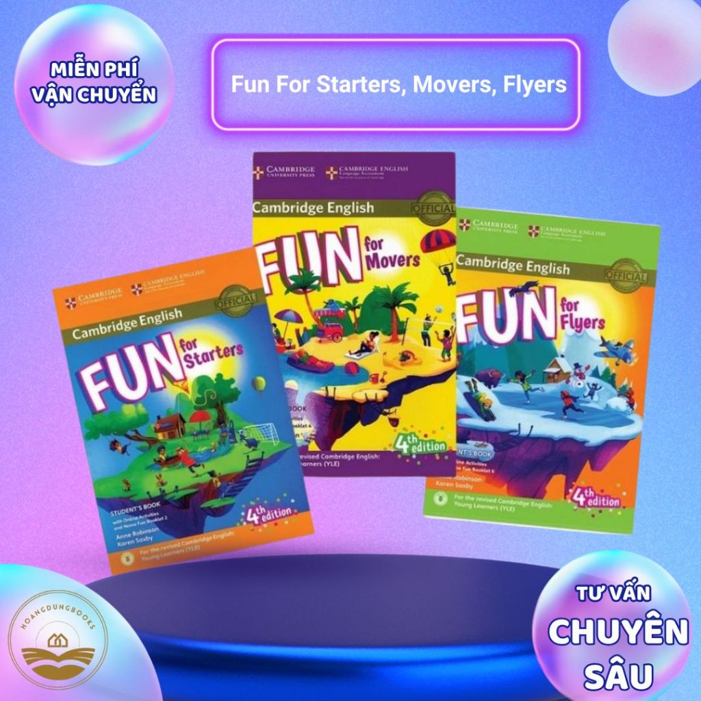 Sách - Fun For Starters, Movers, Flyers - có file nghe | Shopee Việt Nam