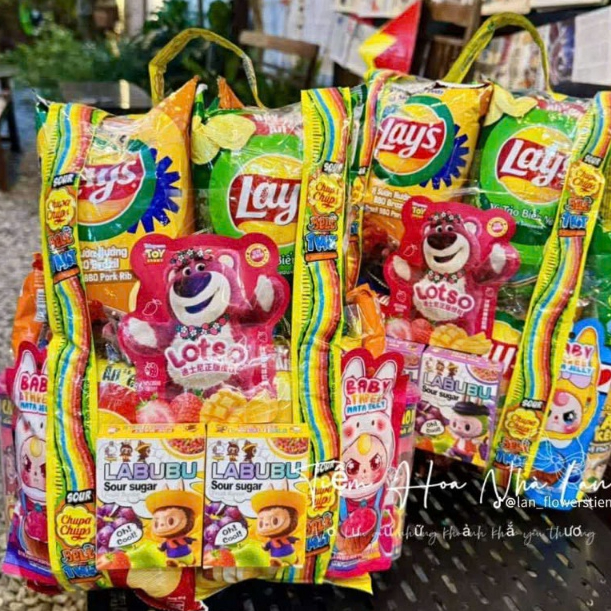 Balo bimbim có nắp đậy ngăn để đồ full bánh kéo đẹp xinh xỉu quà tặng , sinh nhật , kỉ niệm ...