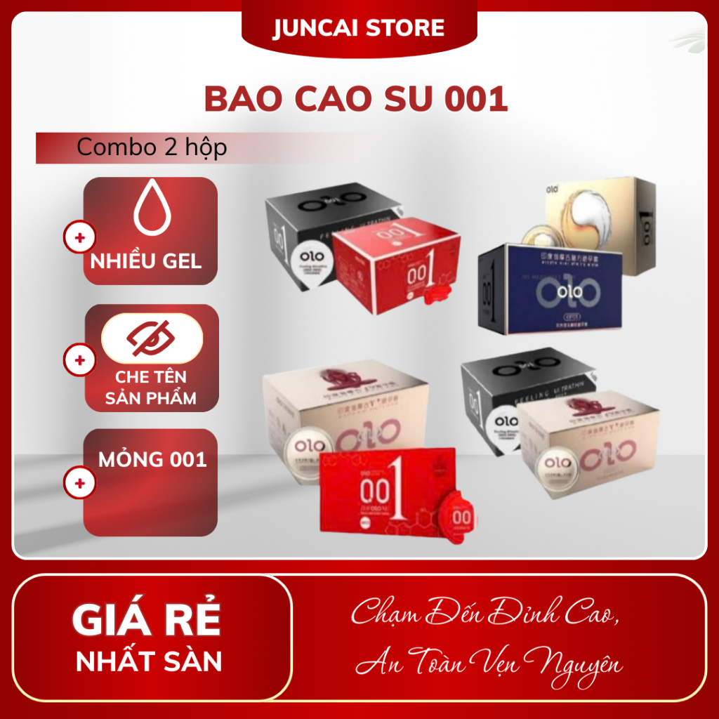 [COMBO 2 HỘP 20 CÁI] BAO CAO SU 001, BCS SIÊU MỎNG, NHIỀU GEL BÔI TRƠN ...
