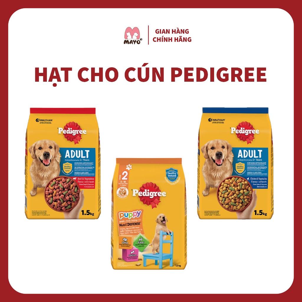 Thức ăn khô Pedigree giàu dinh dưỡng cho chó con và chó trưởng thành ...