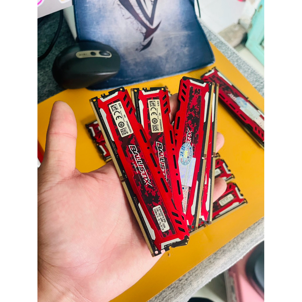 Ram PC ddr4gb bus 2400 có tản nhiệt tháo máy nguyên zin bảo hành 3 năm ...