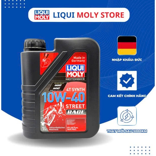 Nhớt Liqui Moly Street Race 10W40 dành cho xe số,côn tay- Made in ...