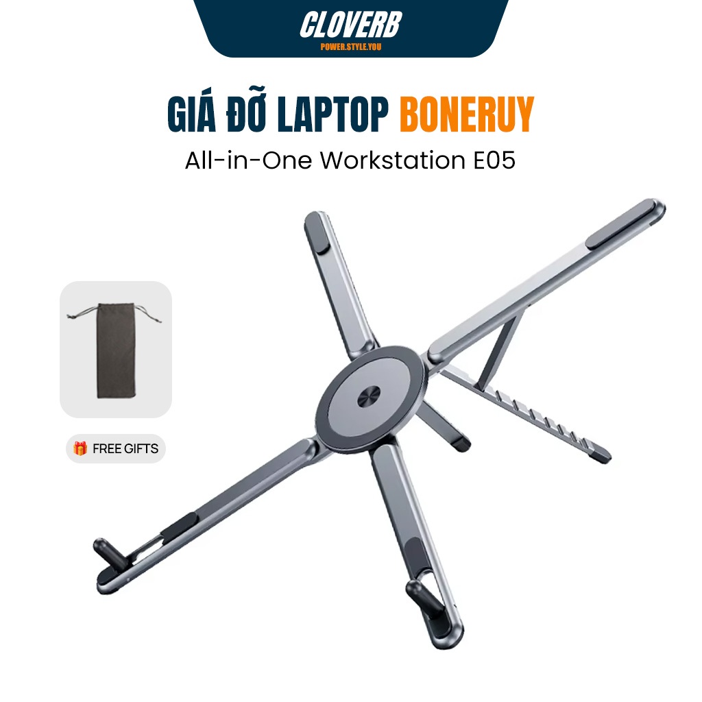 Giá Đỡ Laptop/iPad Boneruy E05 - Xoay 360 Độ Từ Tính - Dành Cho iPhone ...
