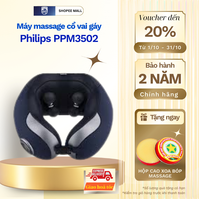 Máy Massage Cổ Vai Gáy PHILIPS 3502 - Mô phỏng massage như các đầu ngón ...