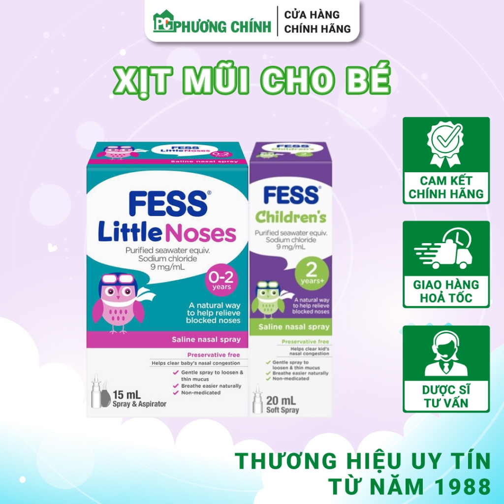Xịt Mũi Fess Little Noses & Fess Children's Cho Bé Từ 0 - 10 Tuổi 15ml ...
