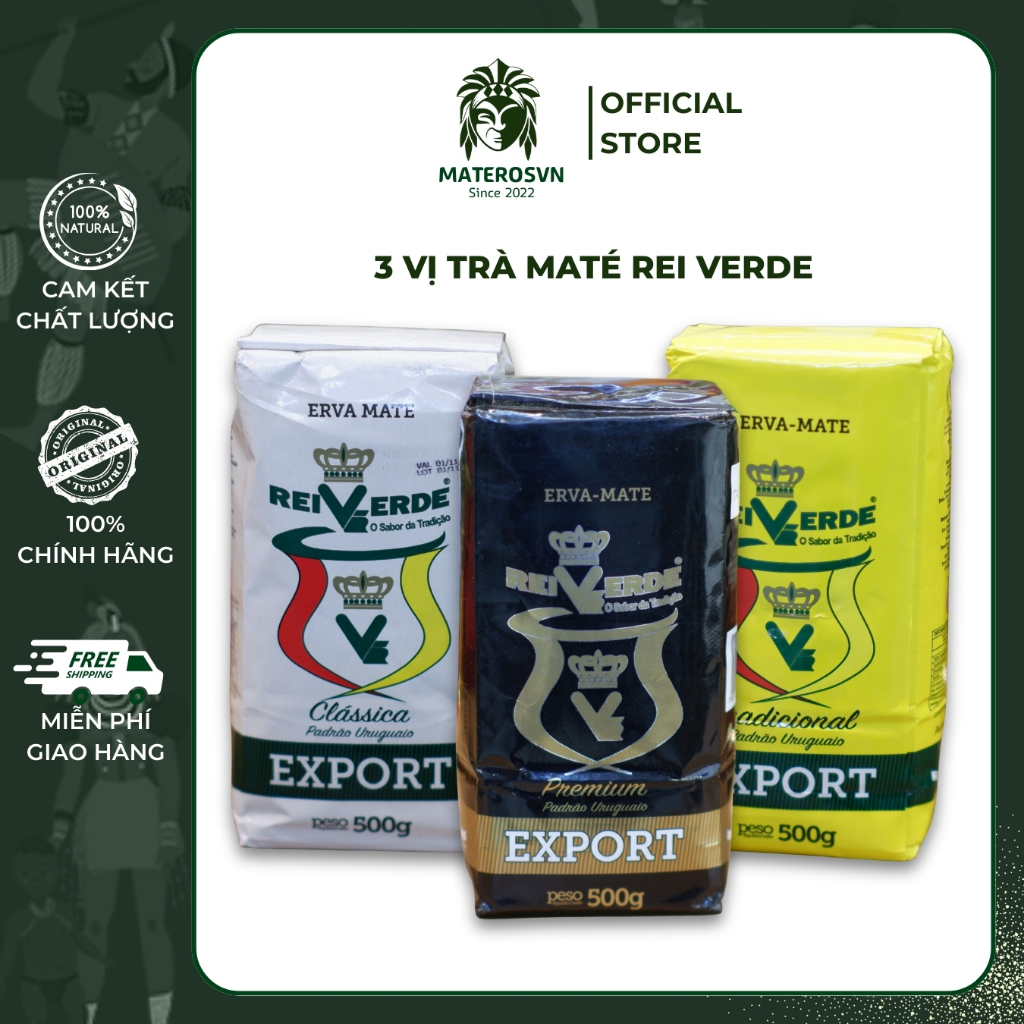 🧉 Full 3 Vị Trà Mate Rei Verde Cao Cấp Từ Brazil – 500g | Shopee Việt Nam