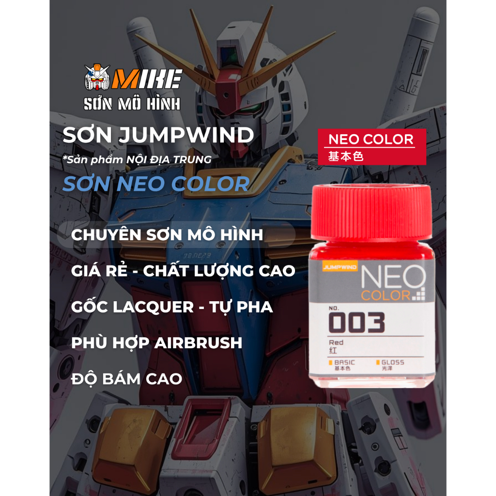 SƠN MÔ HÌNH JUMPWIND - MÀU NEO COLOR 18ml EM01~EM16 - CHUYÊN DỤNG CHO ...