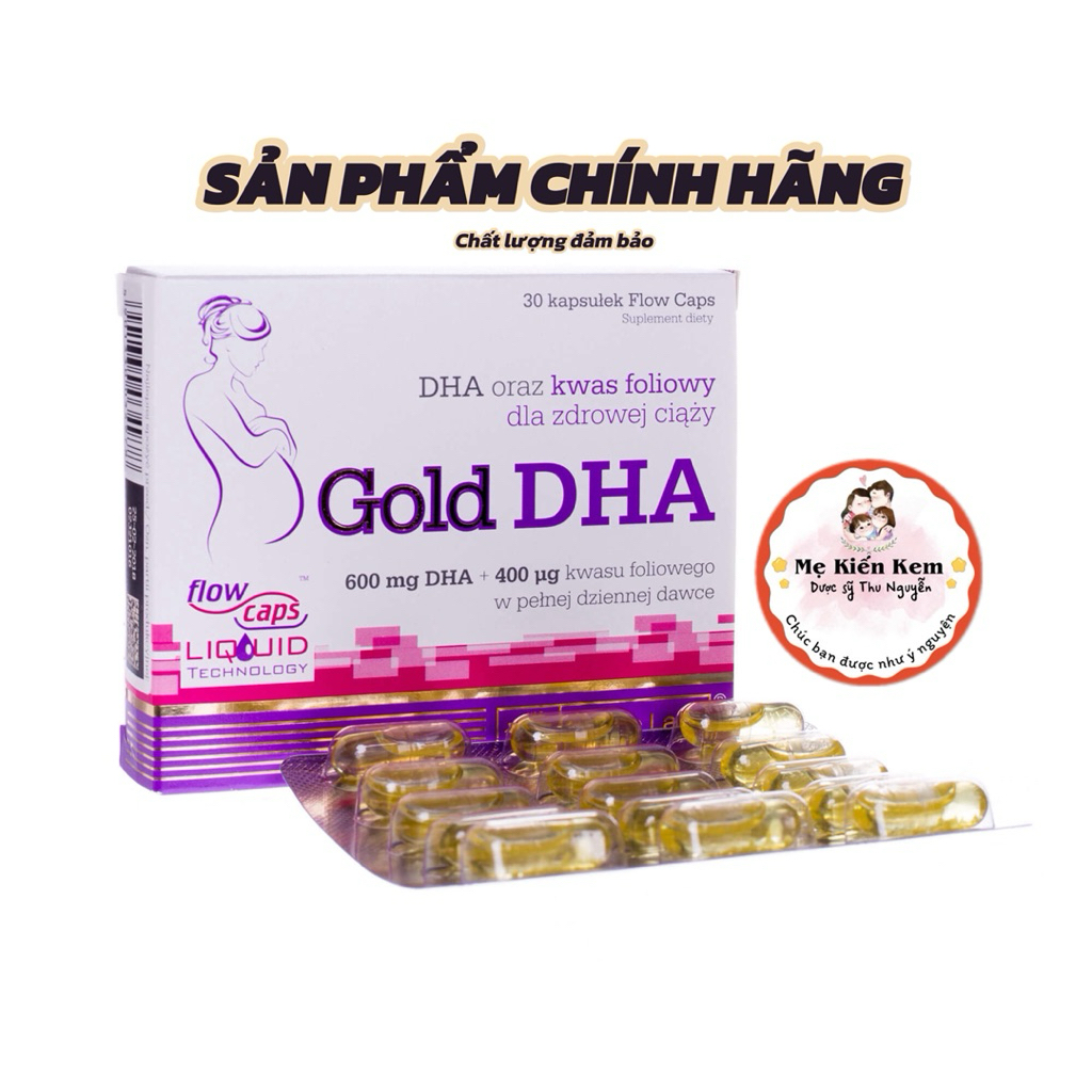 DHA GOLD hộp 30 viên bổ sung dha và acidfolic | Shopee Việt Nam