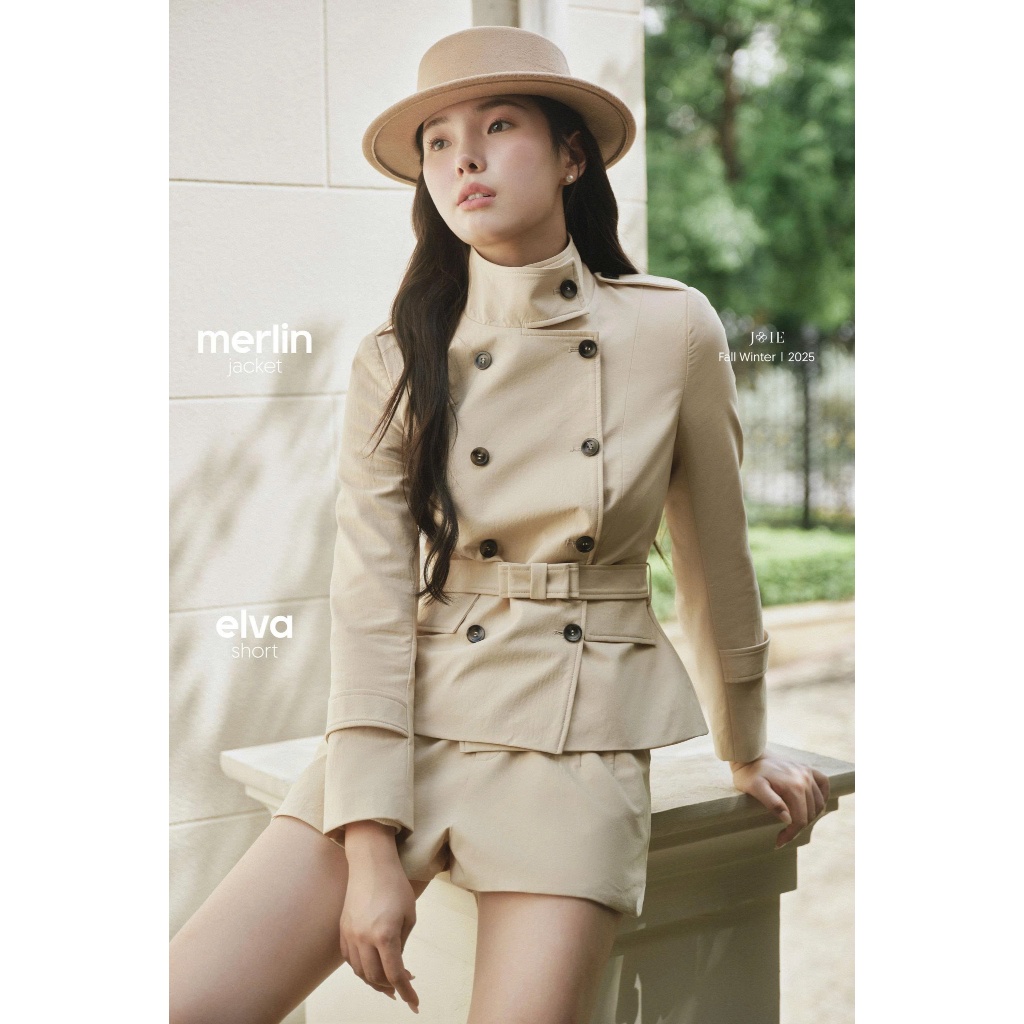 JOIE DES ROSES - Set áo khoác kèm đai nơ MERLIN và quần short ELVA ...