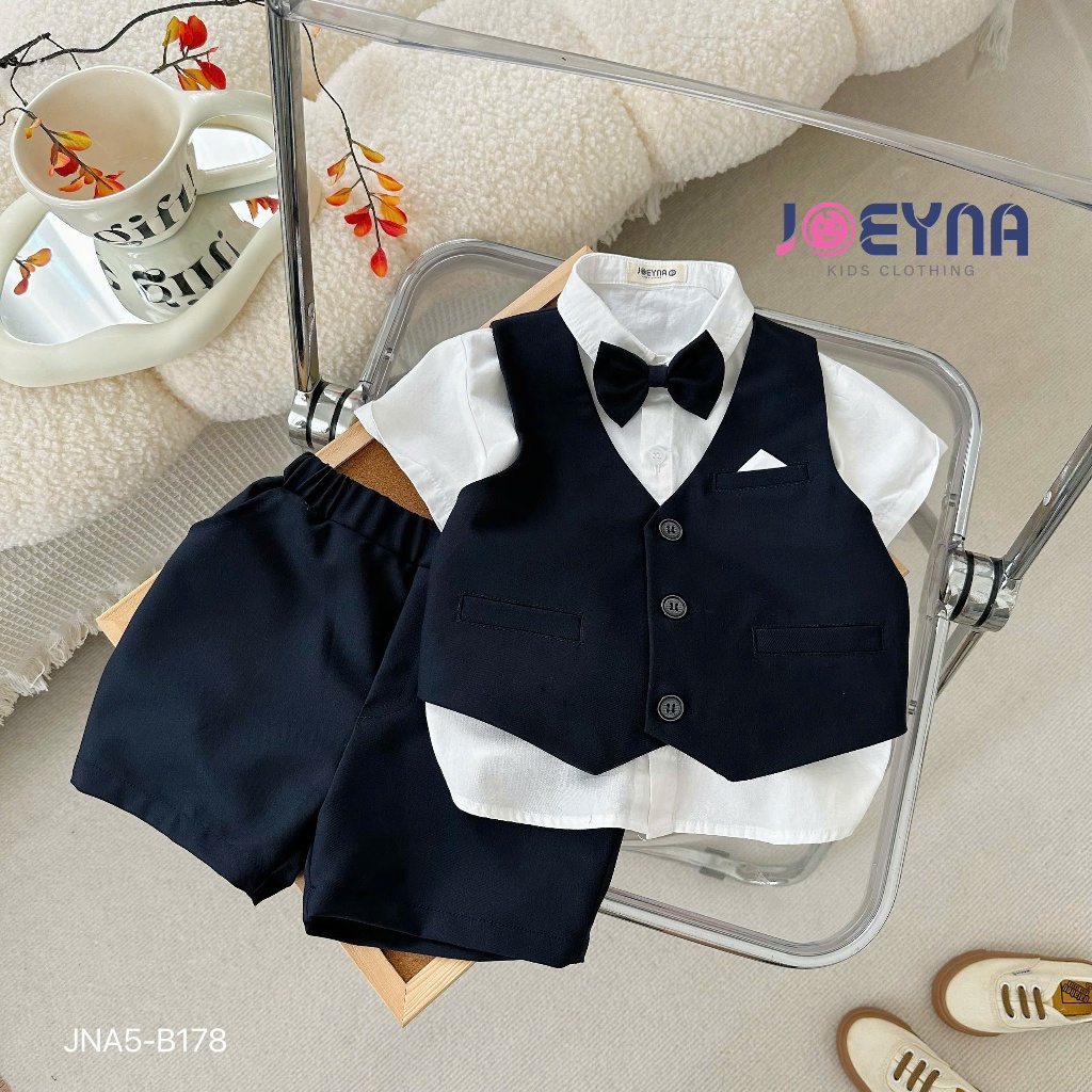Set vest gile công tử 4 chi tiết Joeyna B178 cho bé 8-23kg | Shopee ...