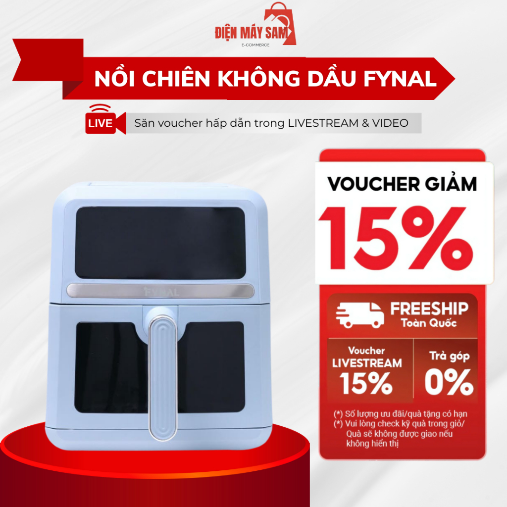 Nồi chiên không dầu Fynal FN-AF501 5.5L công suất 1500W Giải pháp ăn ...