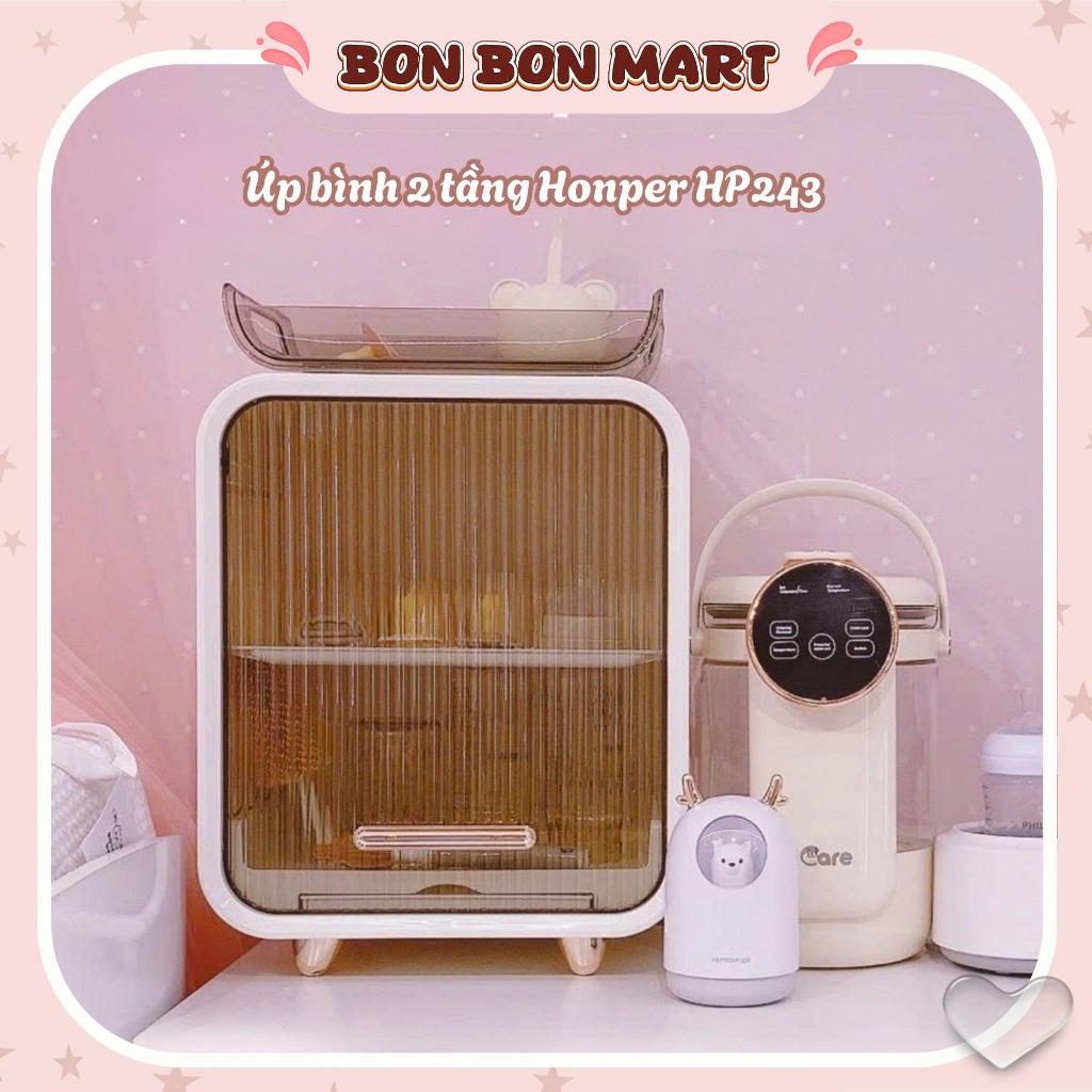 Tủ úp bình 2 tầng HP-243 HONPER cao cấp kèm giá đỡ tiện lợi, thiết kế ...