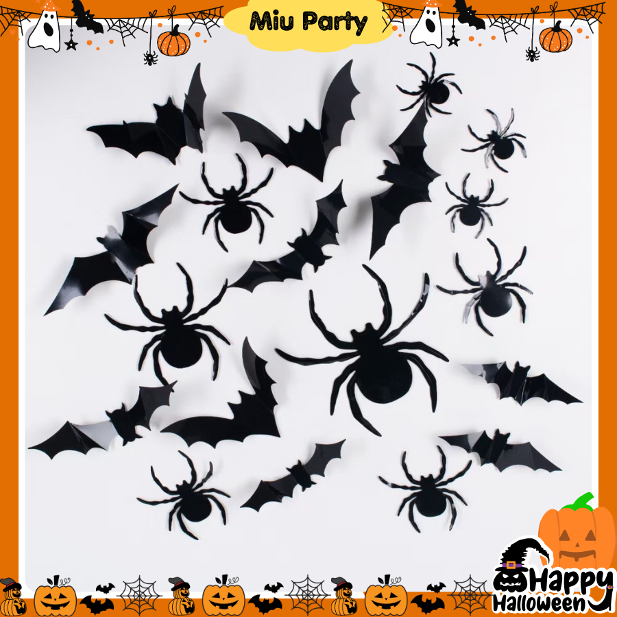 [HALLOWEEN 2025] Set Sticker Dơi, Bọ Đen 3D Dán Tường Trang Trí ...