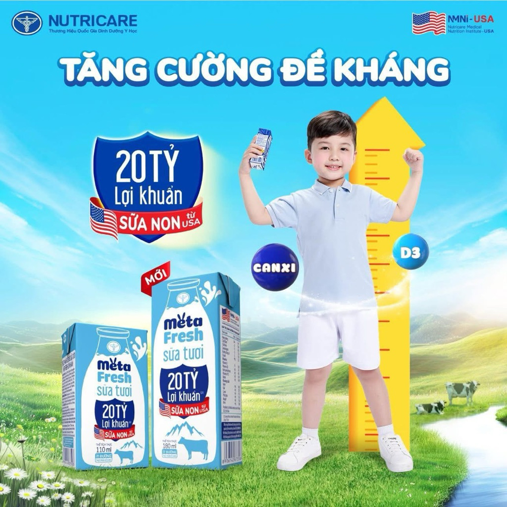 {Siêu hót} Sữa Tươi Meta Fresh 100% sữa tươi bổ sung 20 tỷ lợi 110 ...