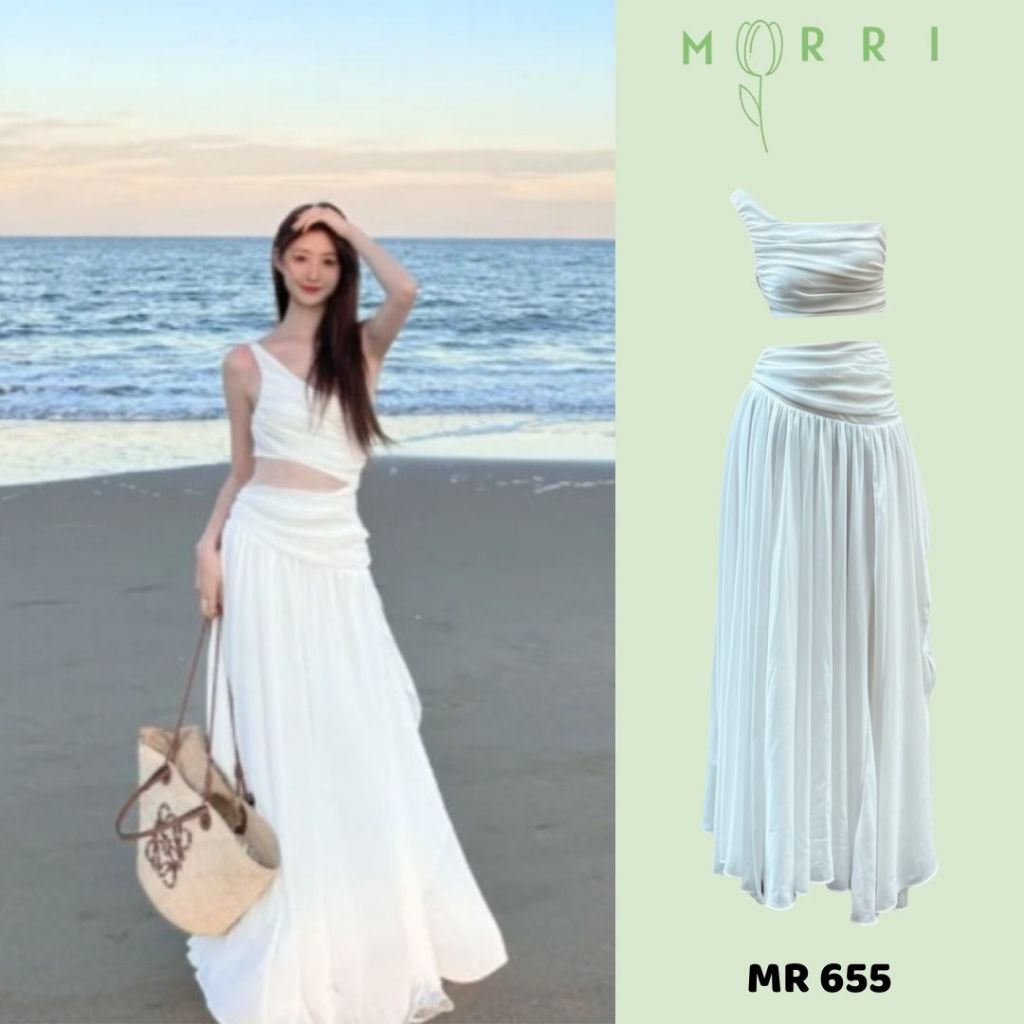 Set Đồ Nữ Váy Nữ Dáng Dài MR655 Đầm Maxi Lệch Vai Khoét Eo Xếp Ly Ôm ...