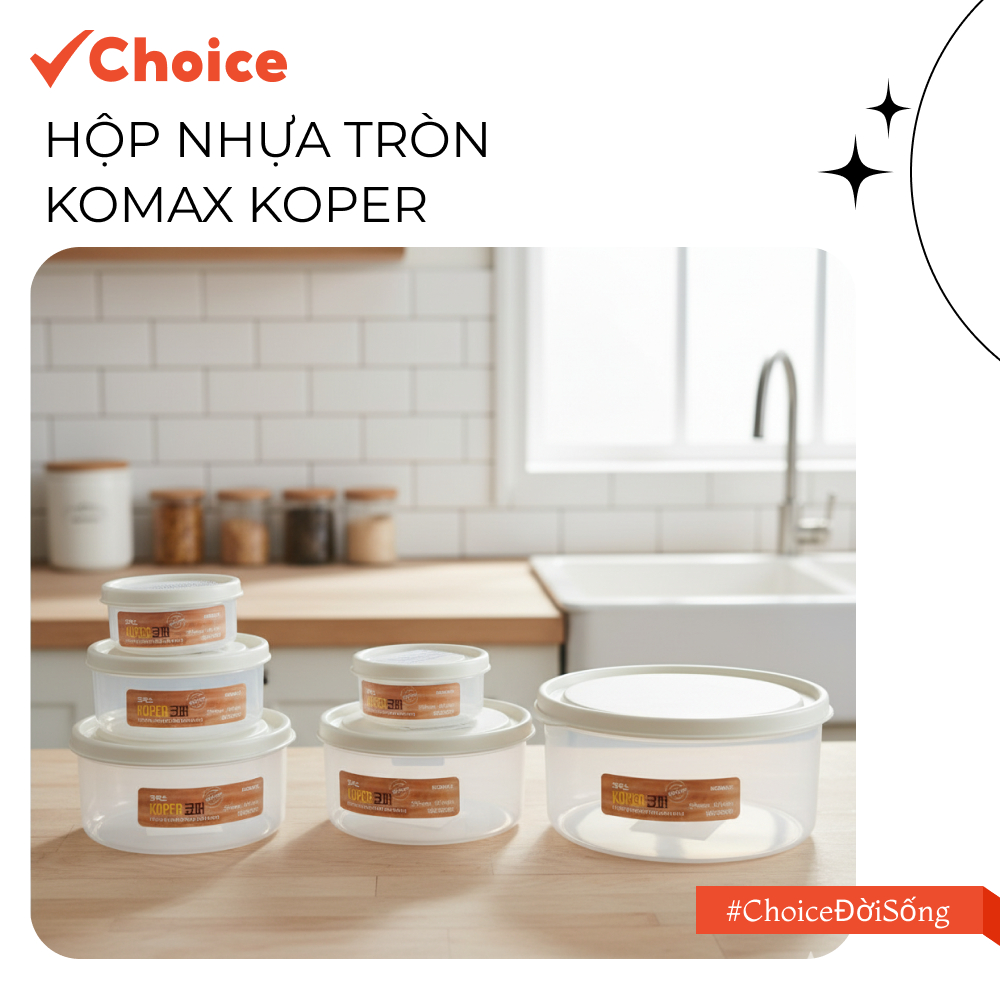 [Choice] Hộp Nhựa Tròn Komax Koper FH-65 Nhựa Cao Cấp Dùng Trong Lò Vi ...