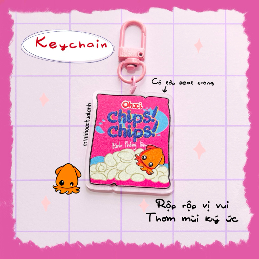 Keychain-Móc khoá vô tri-Bánh Chips Chips | Shopee Việt Nam