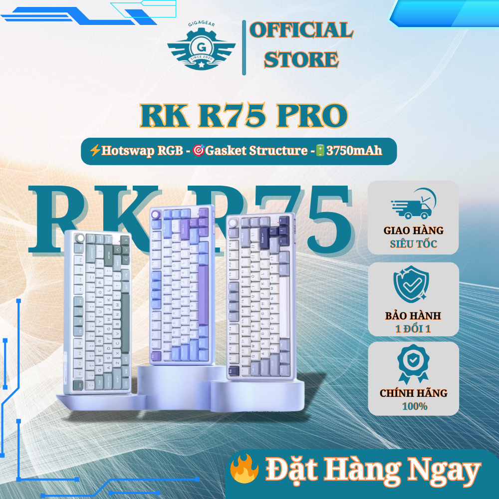 ⚡[Cực Hot] RK R75 Pro – Bàn Phím Cơ Gaming Không Dây Bluetooth/TypeC ...
