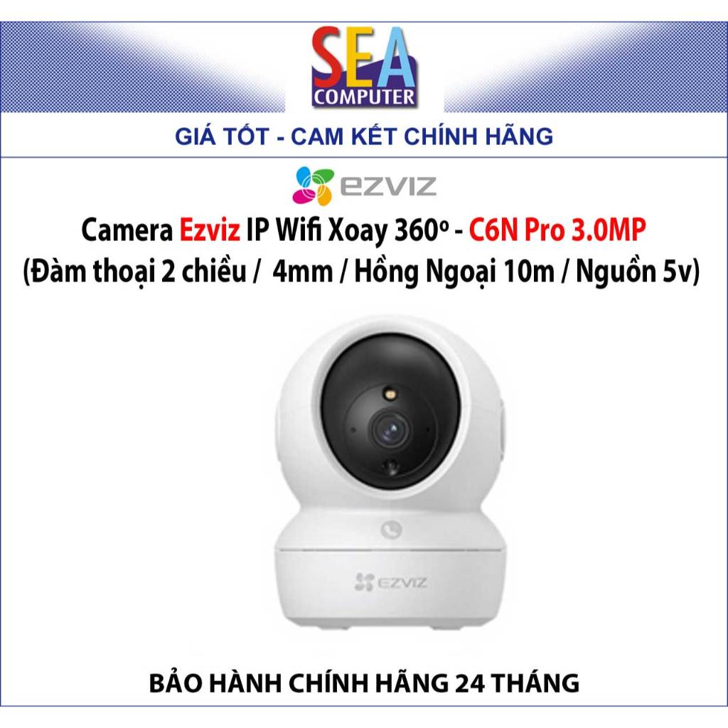 Camera Ezviz IP Wifi Xoay 360o - C6N Pro 3.0MP (Đàm thoại 2 chiều / 4mm ...