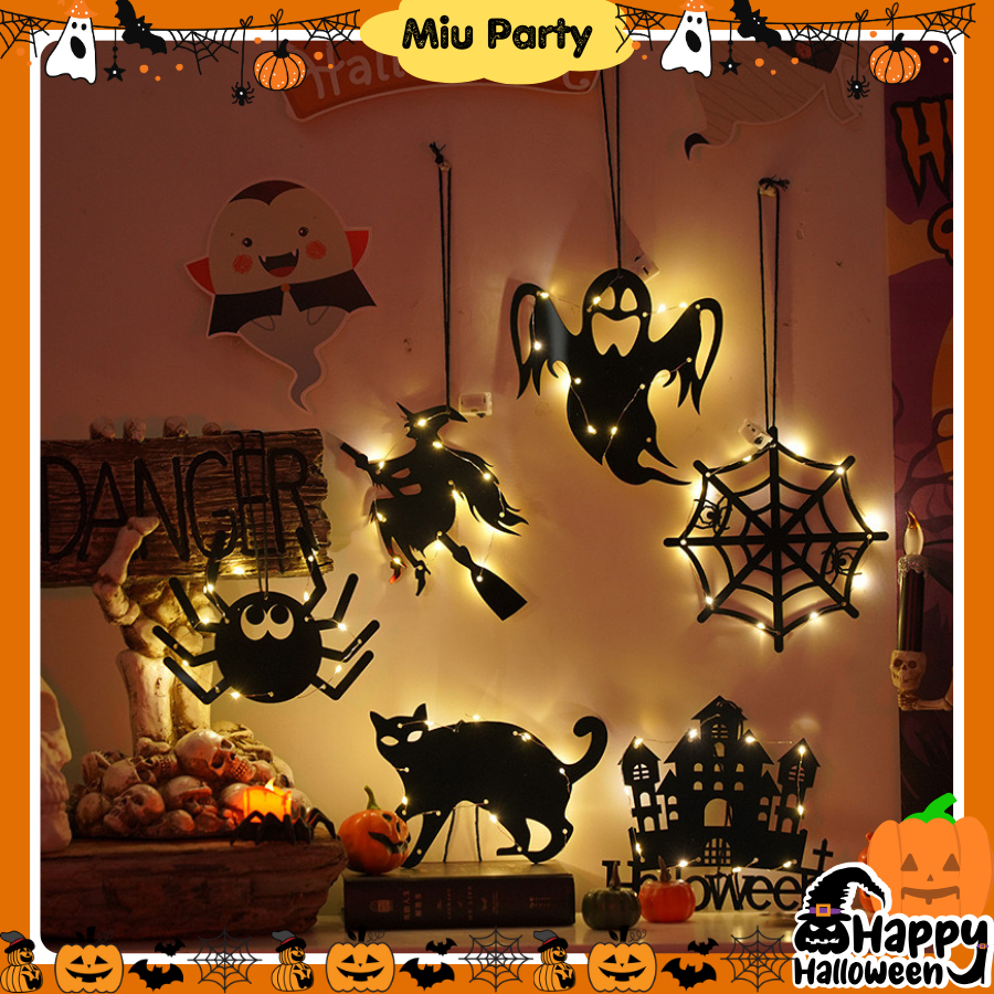 Đèn LED Treo Trang Trí HALLOWEEN Màu Đen - Miu Party | Shopee Việt Nam