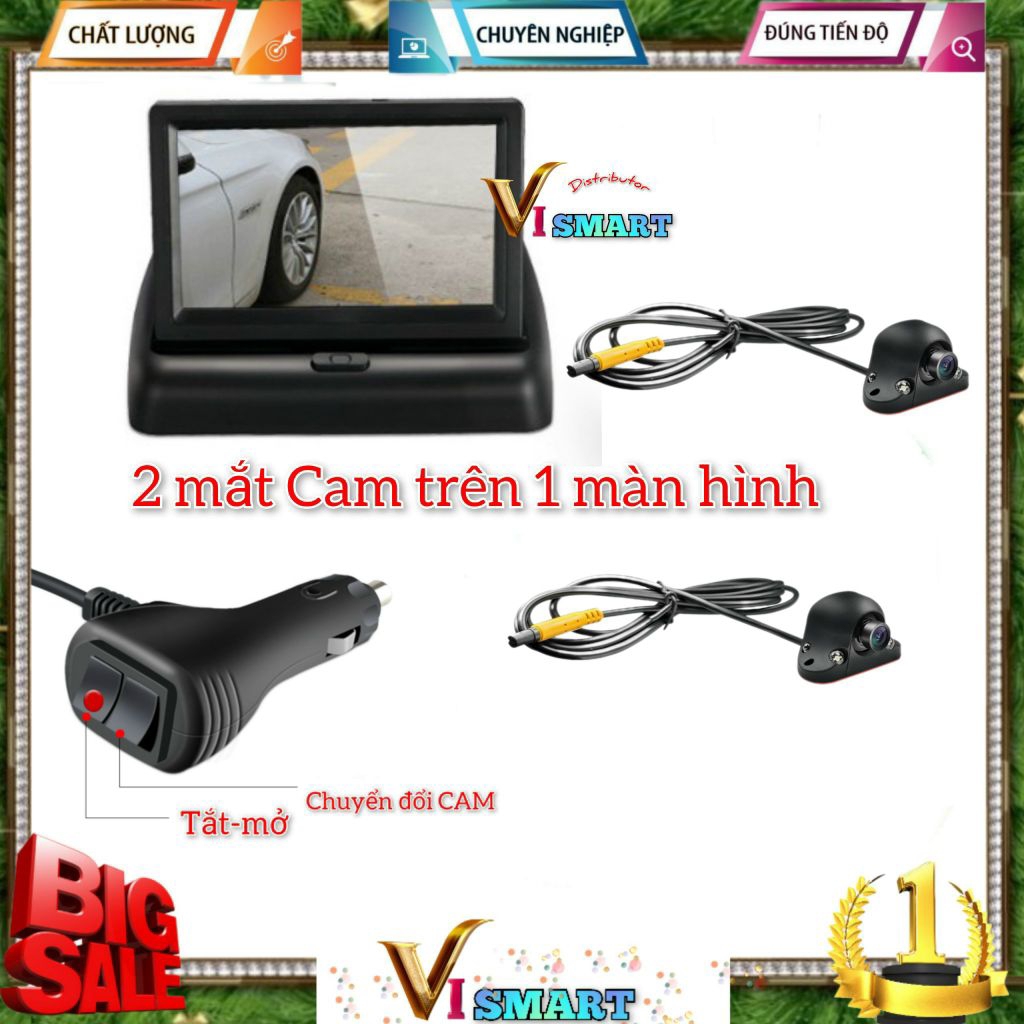 [ ViSmart] Bộ Camera cặp lề 2 mắt Led hiển thị trên cùng 1 màn hình ...