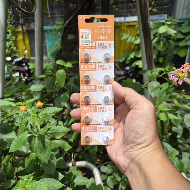 Vỉ 10 viên pin nút LR41 / AG3 / 192 Maxell Alkaline 1.5V - Chính hãng ...