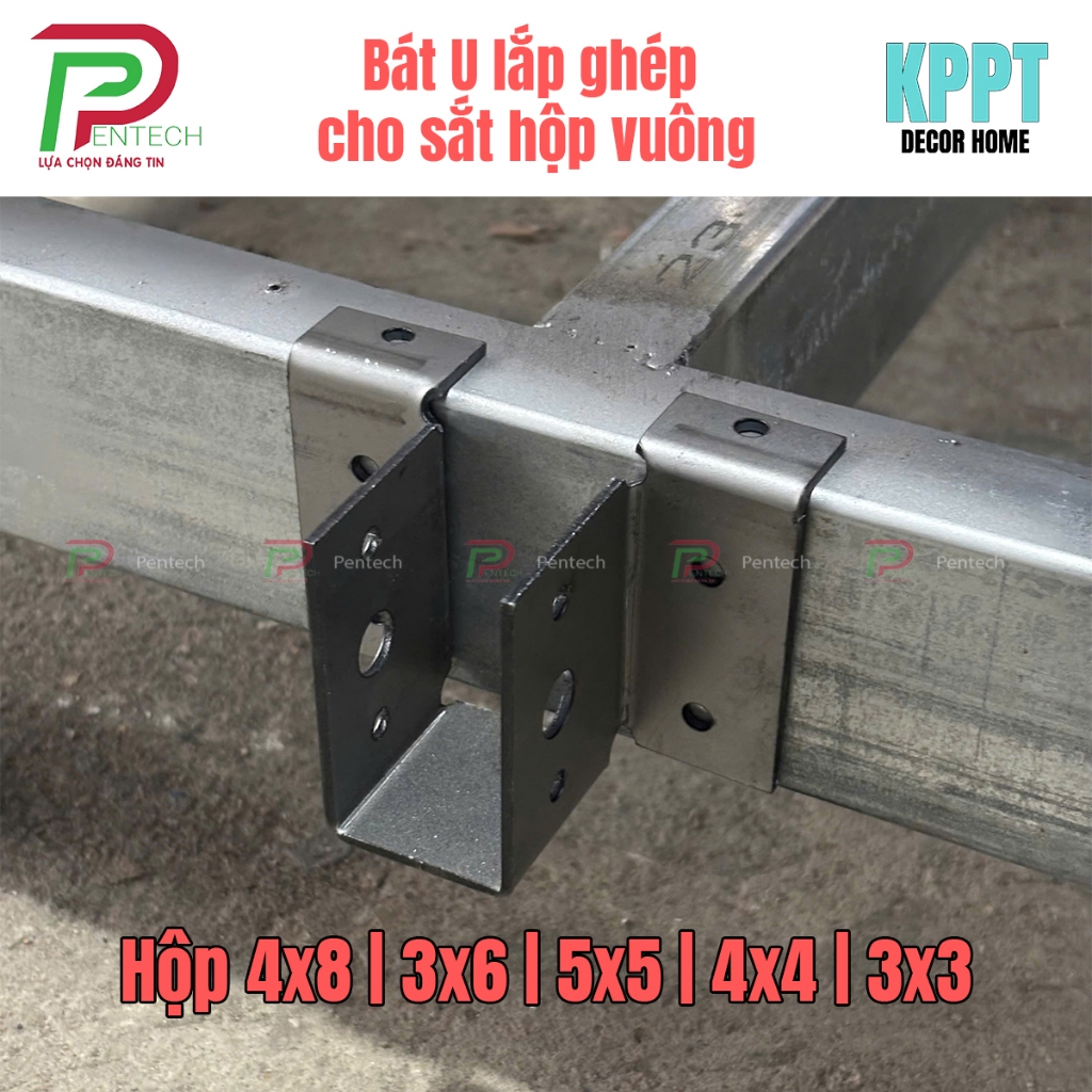 [Mua nhiều giá sỉ] Bát U lắp ghép dùng cho sắt hộp và vuông 4x8, 5x10, 3x6, 5x5, 4x4, 3x3 ...