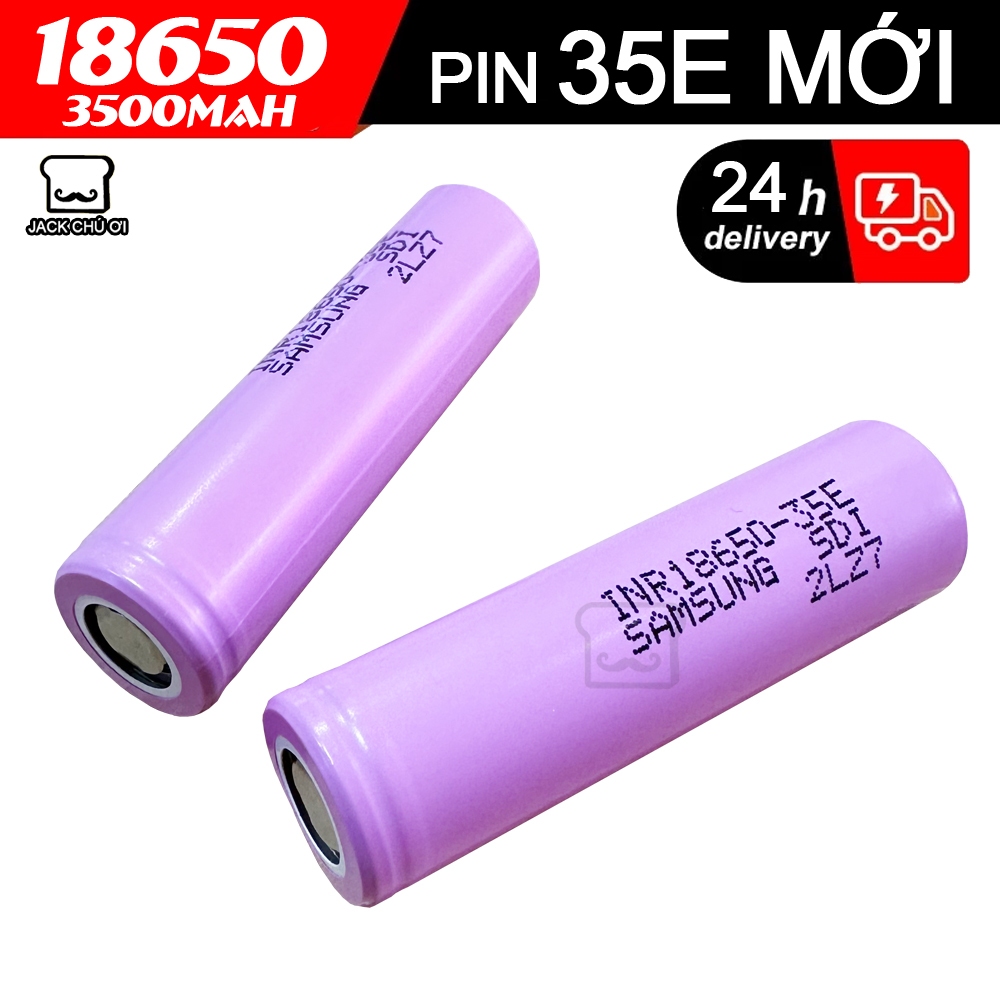 mới Pin 18650 Samsung 35E mới 3500mah 3.7V 10A Sản xuất tại Hàn Quốc ...