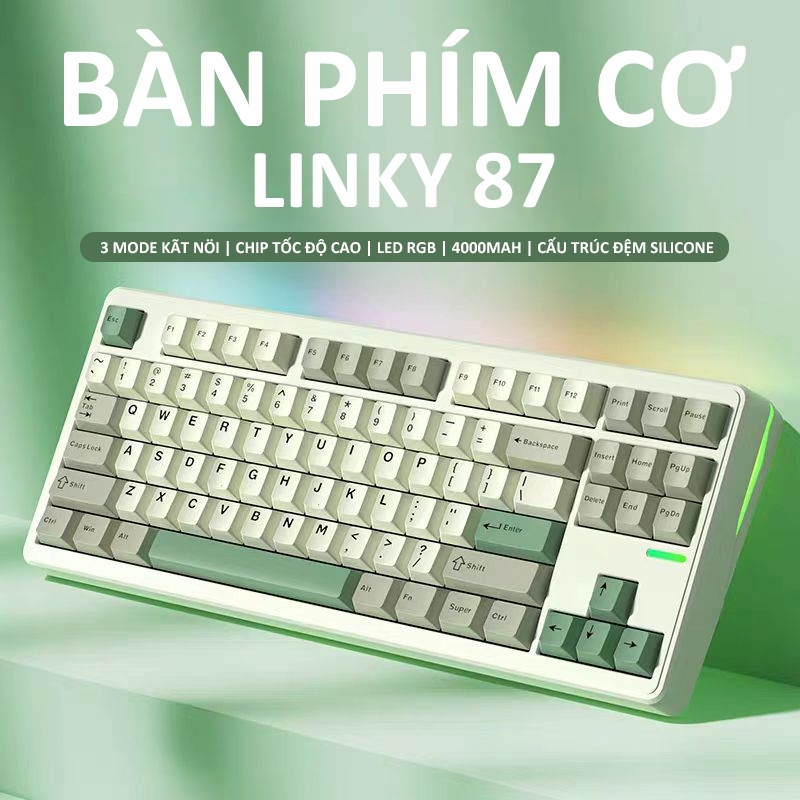 ELECFOX LINKY 87 TKL Bàn phím cơ tuỳ chỉnh | 87 phím, kết nối 3 chế độ ...