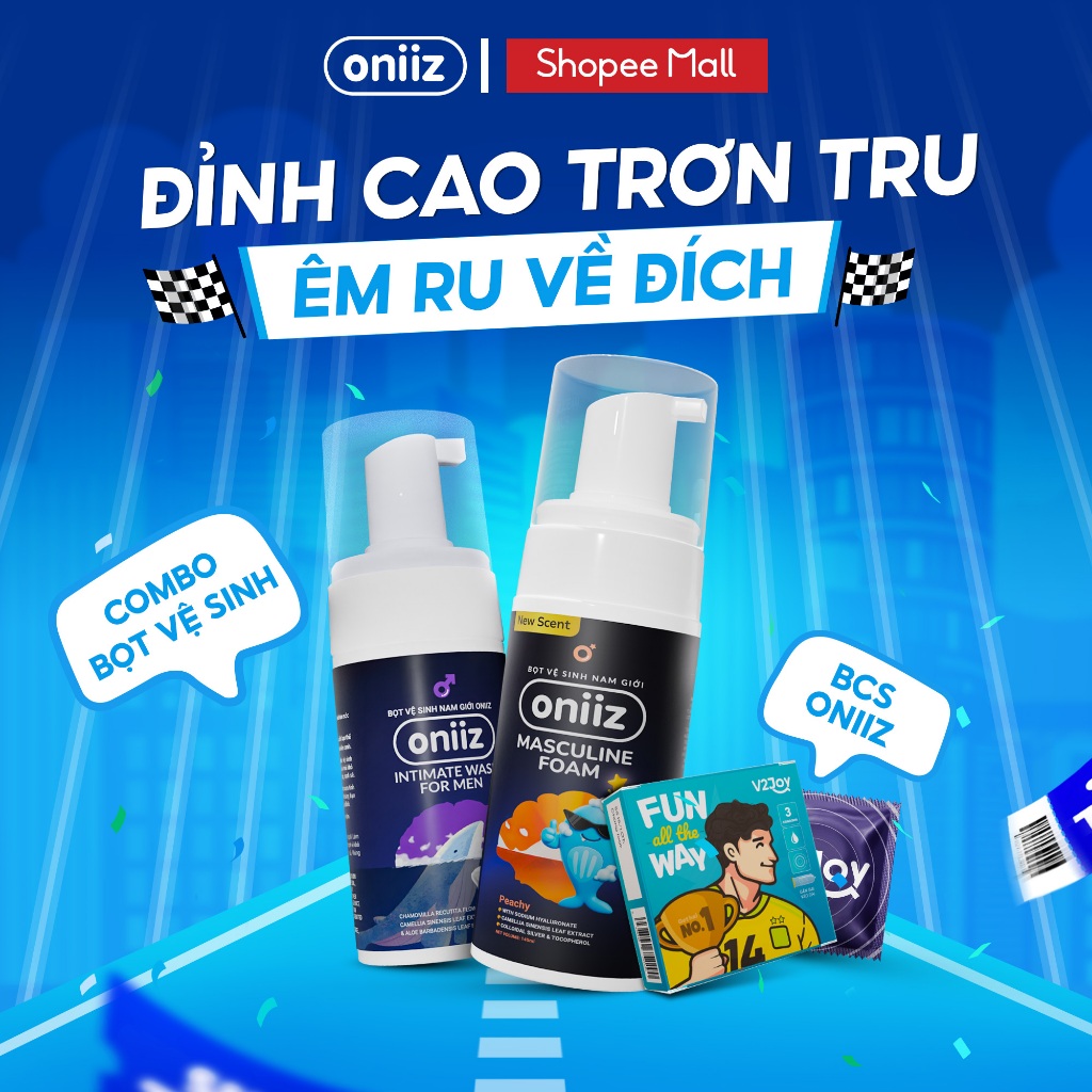 Combo Alpha Love Oniiz - Bọt vệ sinh nam giới, dung dịch vệ sinh nam và ...