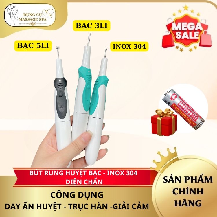 Bút Rung Huyệt Bạc 5li - 3li - inox 304 ,Bút Rung Huyệt Bút Day Huyệt ...