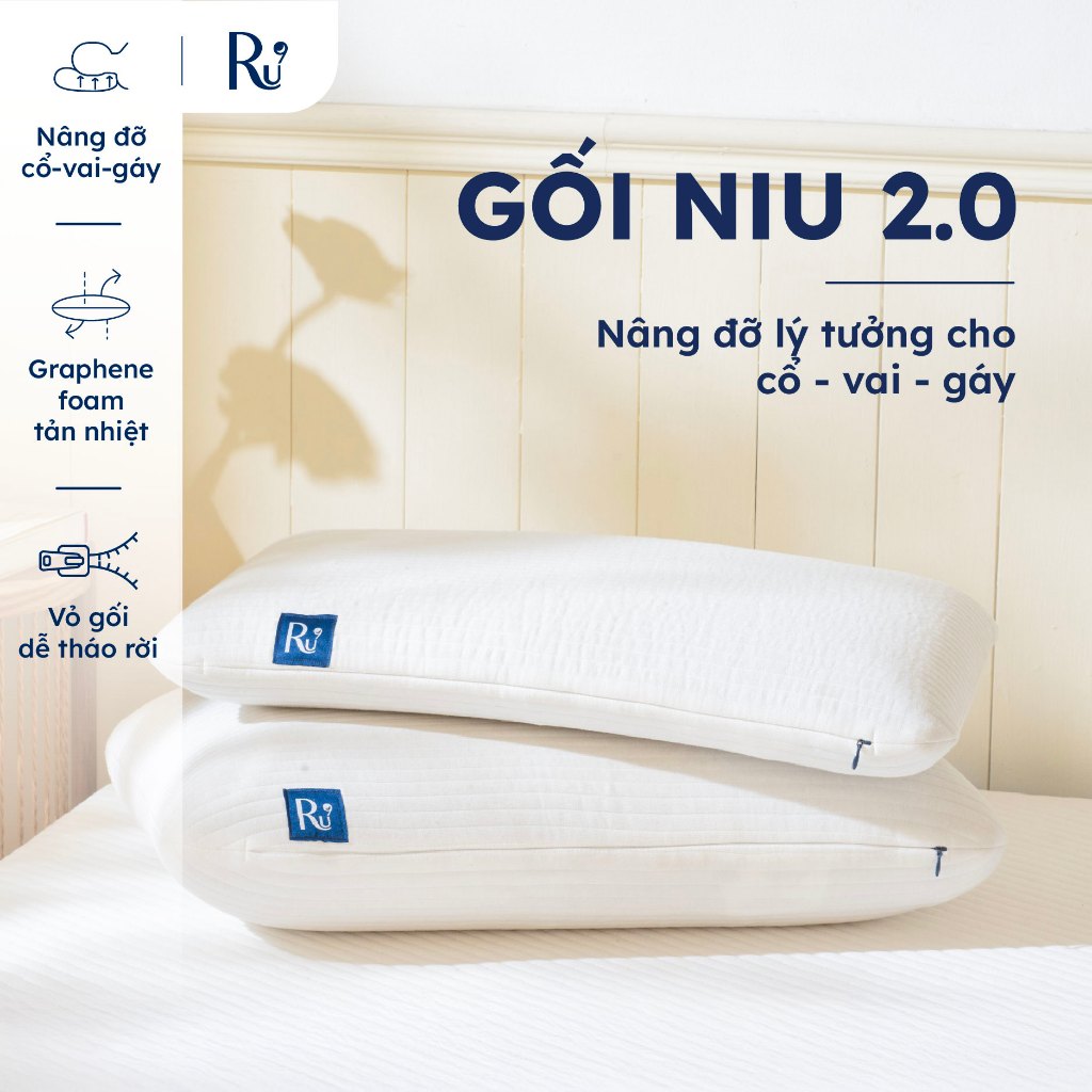 Gối Niu Ru9 Graphene Foam | Hỗ Trợ Nâng Đỡ Đầu | Giúp Giảm Đau Vai Gáy ...