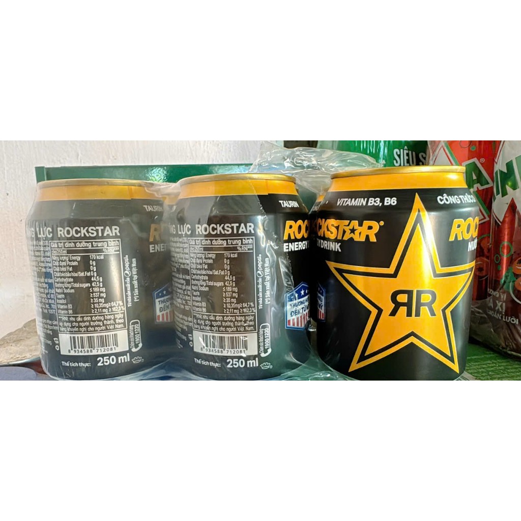 LỐC 6 LON NƯỚC TĂNG LỰC ROCKSTAR LON 250ML | Shopee Việt Nam