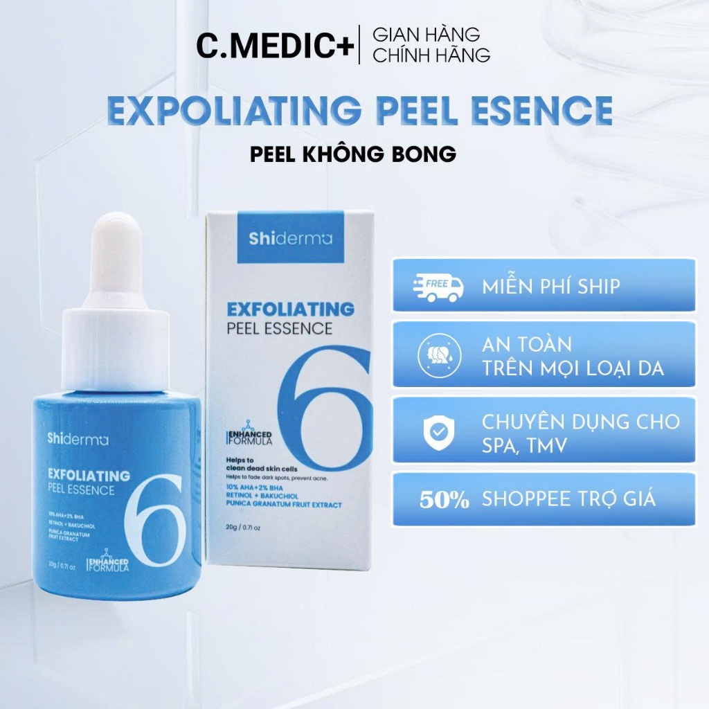 Peel da không bong Shiderma Exfoliating Peel Essence – hỗ trợ làm sạch ...