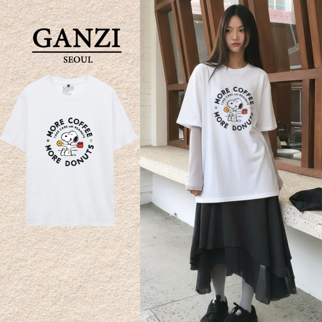 Áo thun nam nữ Oversize GANZI style Hàn Basic go05 | Shopee Việt Nam