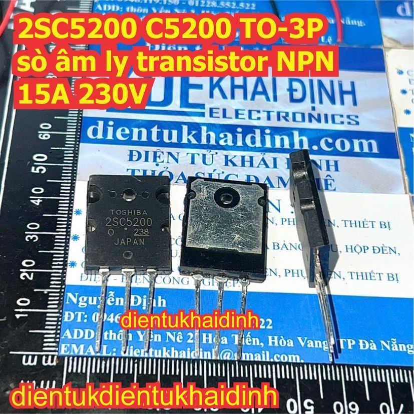 2 con 2SC5200 C5200 TO-3P sò âm ly transistor NPN 15A 230V kde1569 ...