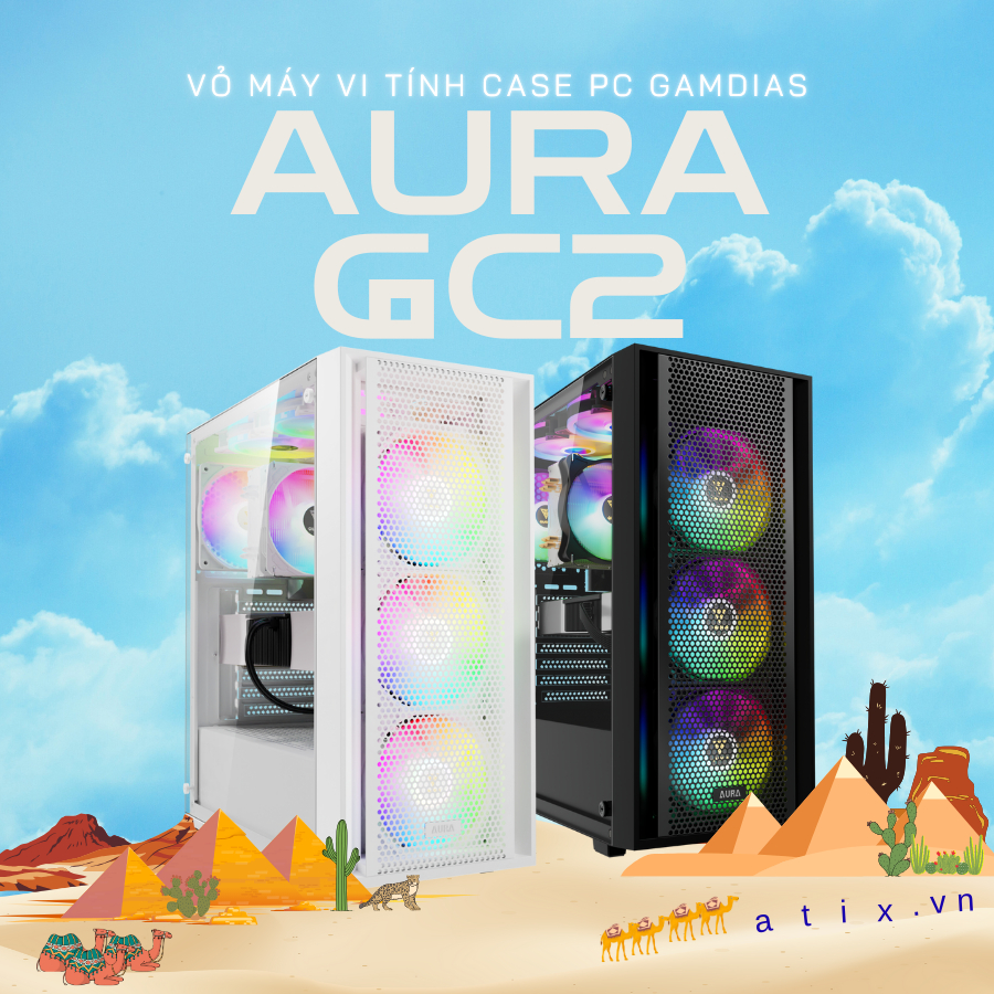 [Giá sỉ] Vỏ máy tính case PC AURA GC2 ELITE ARGB MID Tower Mini-ITX 6 ...