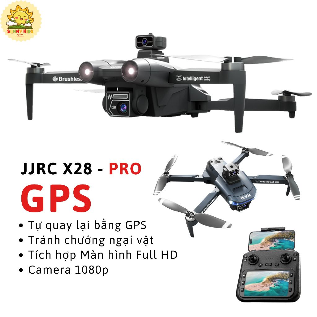 [GPS] Flycam JJRC X28 Pro 2025, Camera 1080p, Điều Khiển Tích Hợp Màn ...