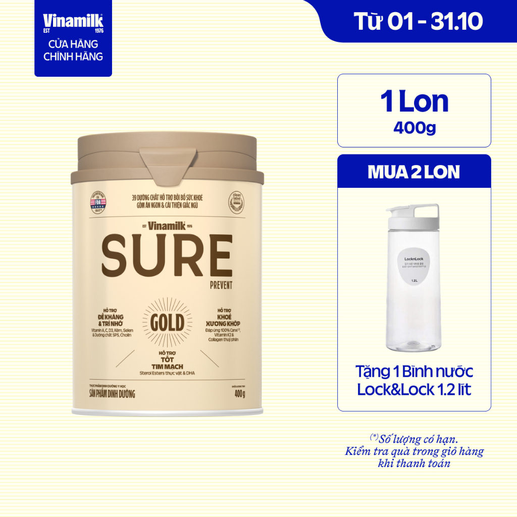 [CÓ THỂ NHẬN BAO BÌ CŨ/ MỚI] Hộp Sữa bột cho người lớn tuổi Vinamilk ...