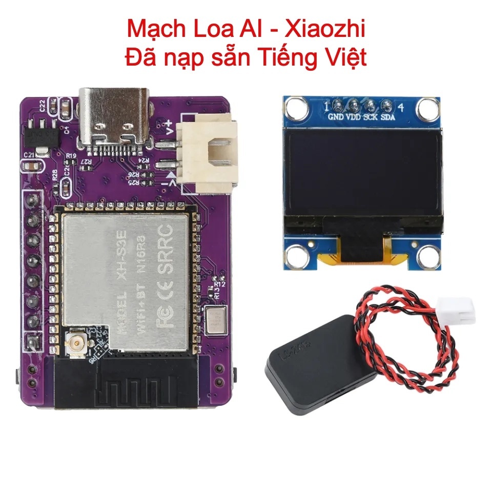 [Xiaozhi Ai Tiếng Việt] Mạch tím Ai ESP32-S3 16R8 mini - Phát triển Loa AI xiaozhi AI Qwen ...