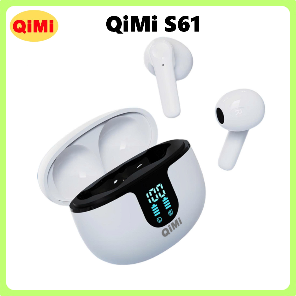 Tai Nghe Bluetooth QiMi S61 - Màn Hình LED Hiển Thị Dung Lượng Pin, Âm ...