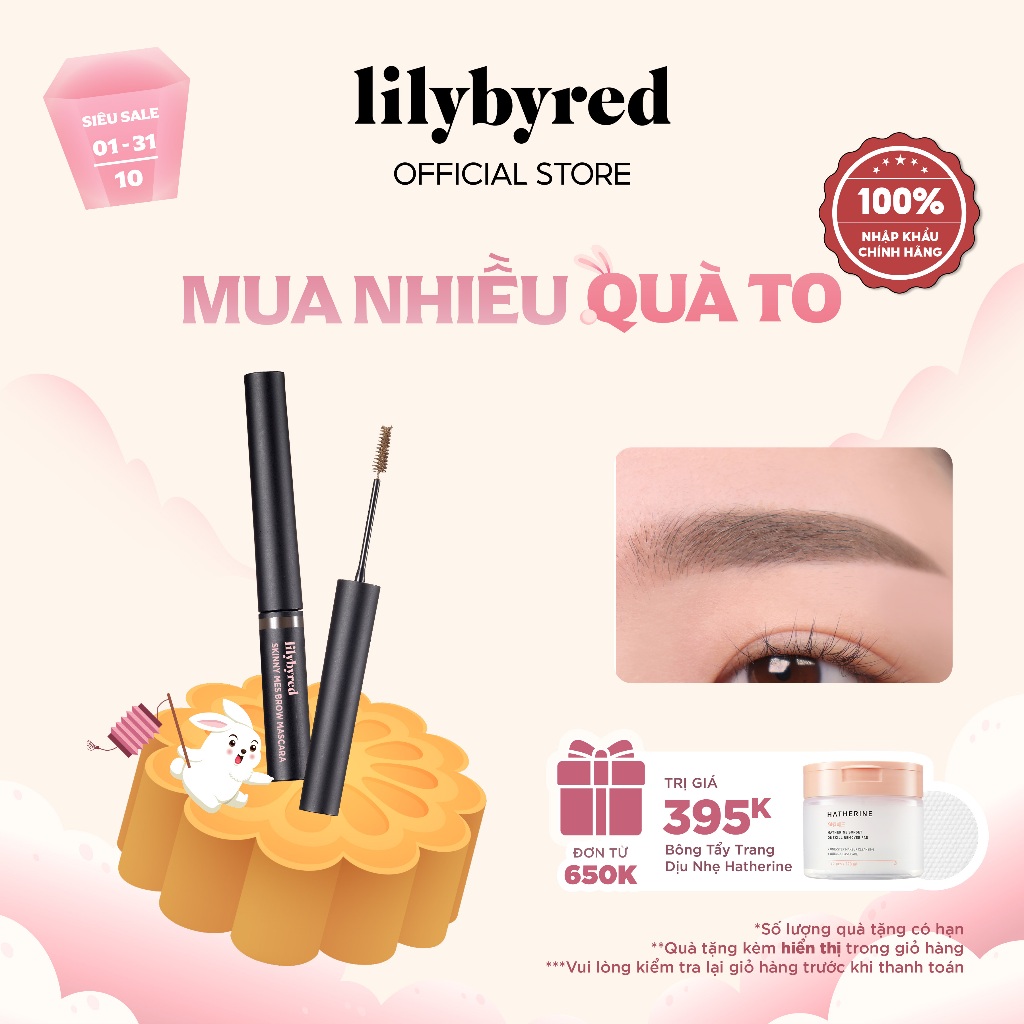 [MEGA SALE 10.10] Mascara Lông Mày Lâu Trôi LILYBYRED Skinny Mes Brow ...